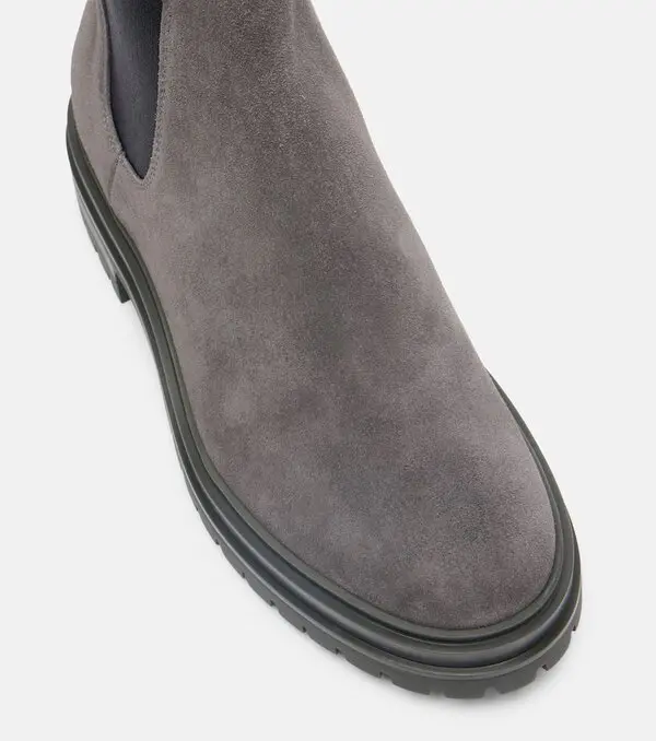GIANVITO ROSSI Chester Suede Chelsea Boots - Grey