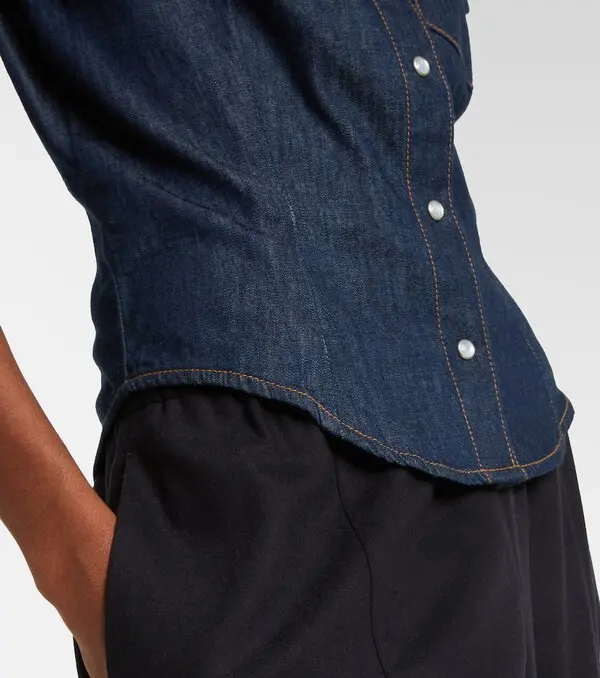 Khaite Cavazos Denim Shirt