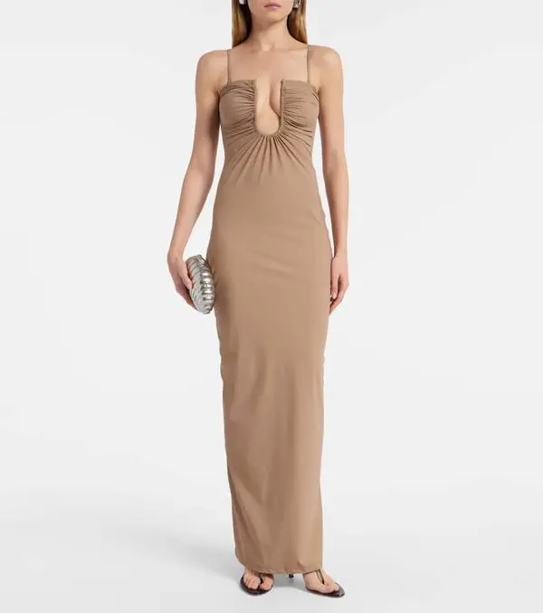 Christopher Esber Ruched Jersey Maxi Dress
