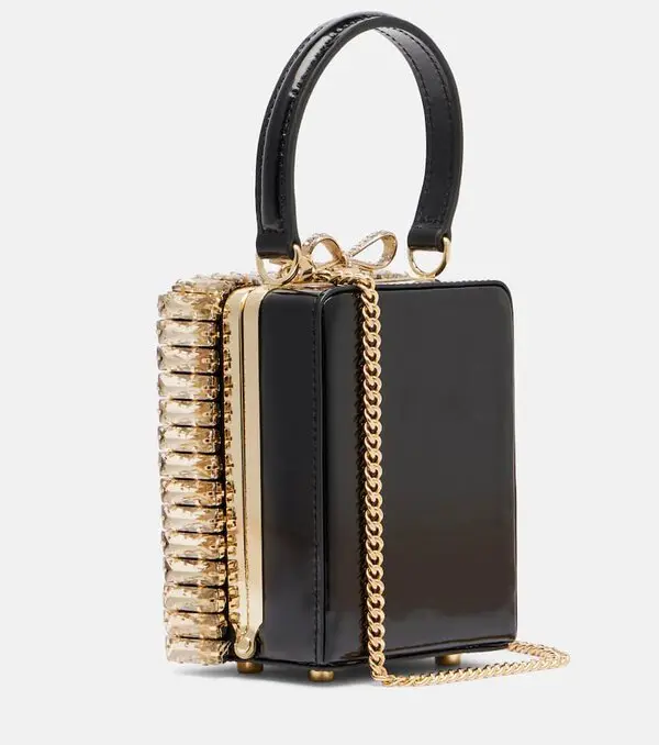 SELF-PORTRAIT Crystal-embellished Box Bag