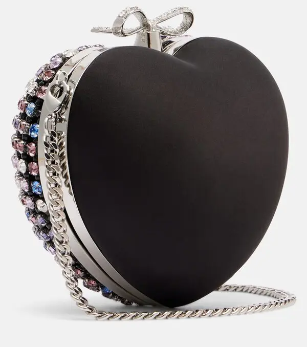 SELF-PORTRAIT Crystal-embellished Clutch - Multicoloured