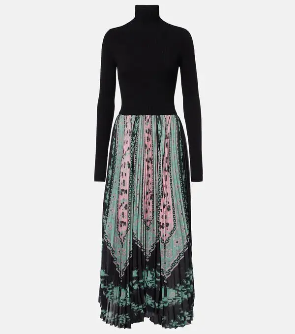 La DoubleJ Moondance Plisse Satin Midi Dress
