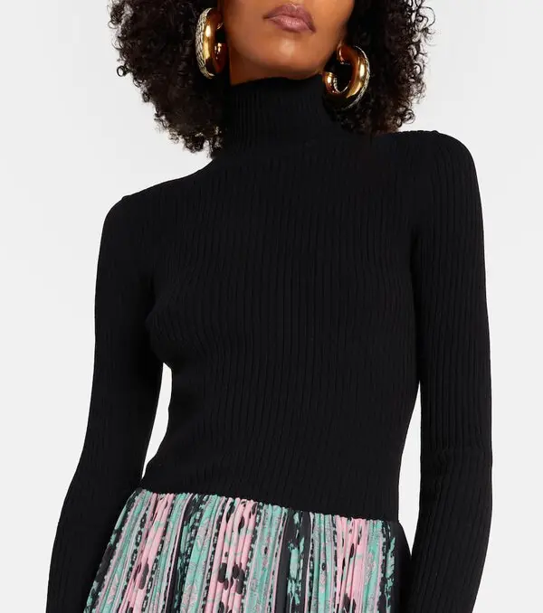 La DoubleJ Moondance Plisse Satin Midi Dress
