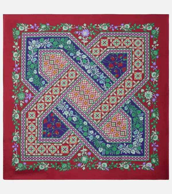 La DoubleJ Printed Silk Twill Scarf - Multicoloured