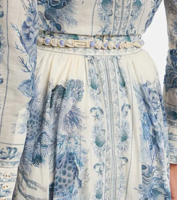 Zimmermann Wanderlust Cotton Midi Skirt