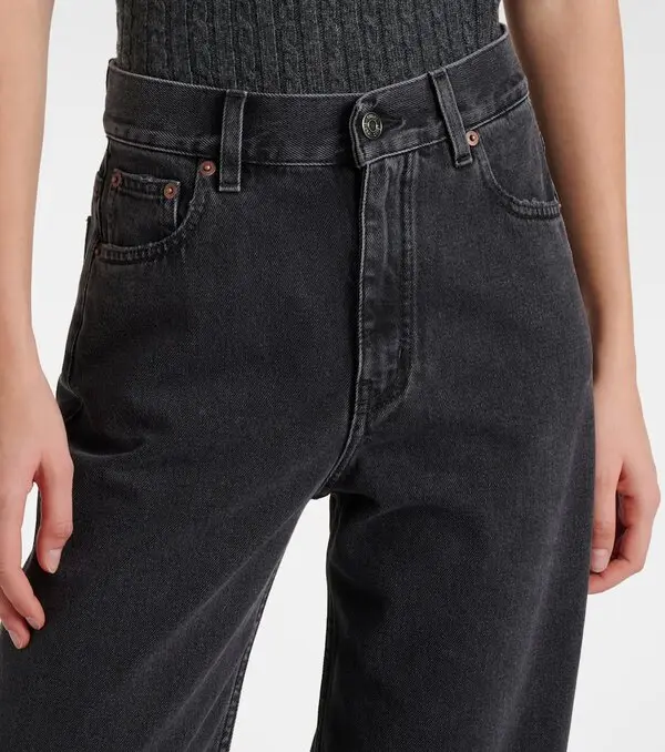 Chloé Cropped High-rise Wide-leg Jeans