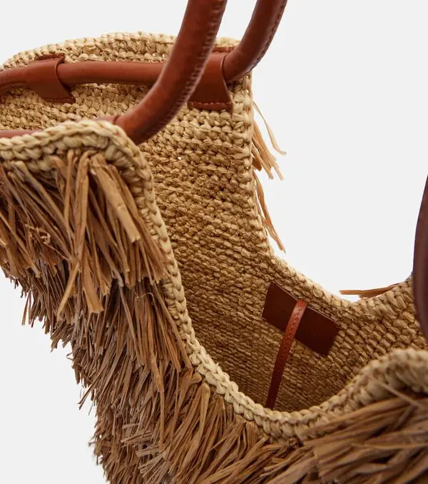 Zimmermann Golden Time Medium Raffia Tote Bag