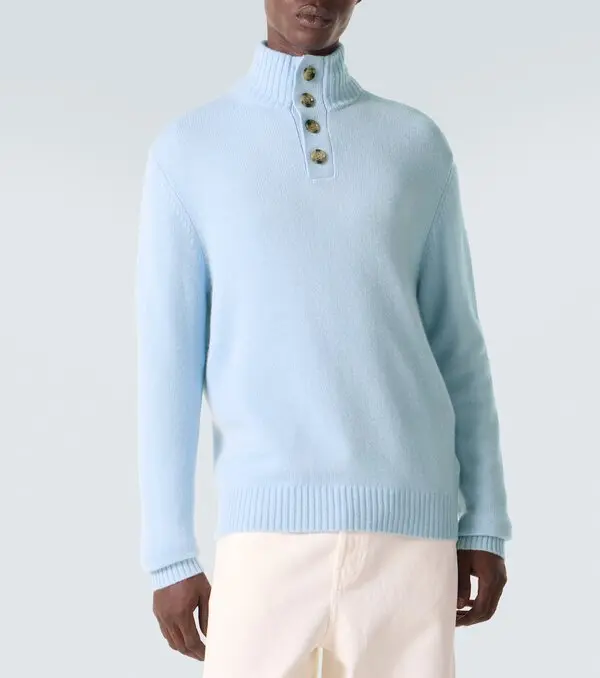 ALLUDE Wool And Cashmere Turtleneck Sweater - Blue