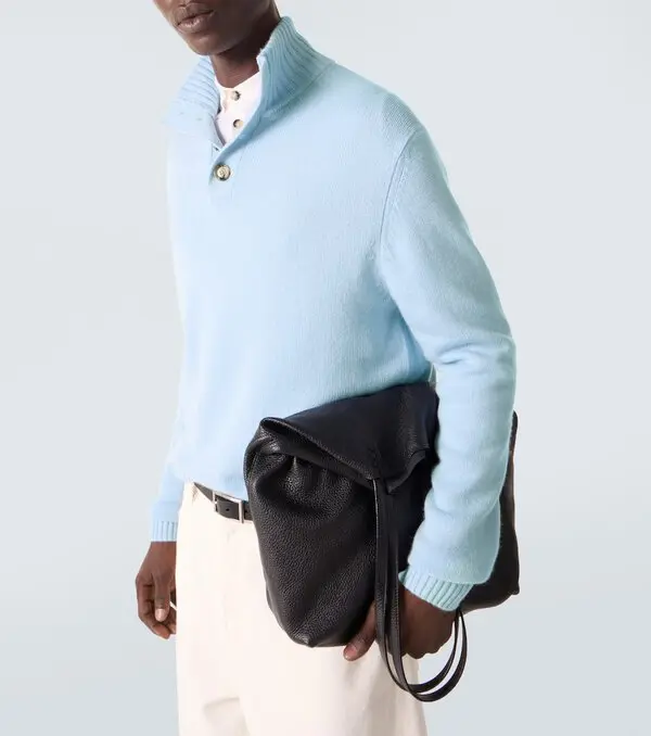 ALLUDE Wool And Cashmere Turtleneck Sweater - Blue