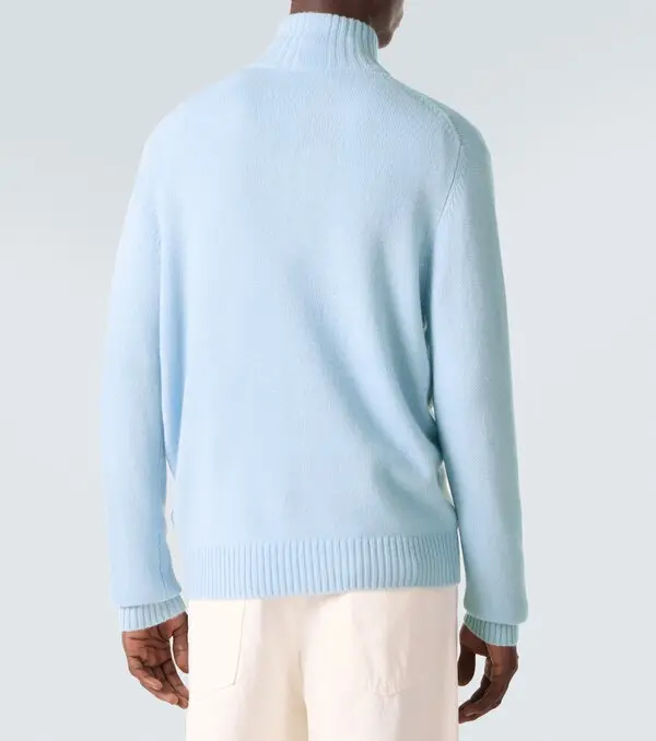 ALLUDE Wool And Cashmere Turtleneck Sweater - Blue