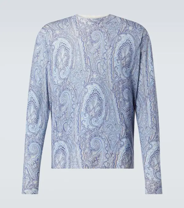 Etro Paisley Silk And Cashmere Sweater