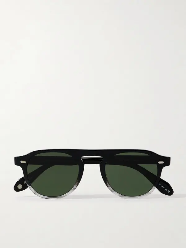 Garrett Leight Harding Aviator-style Sunglasses - Black