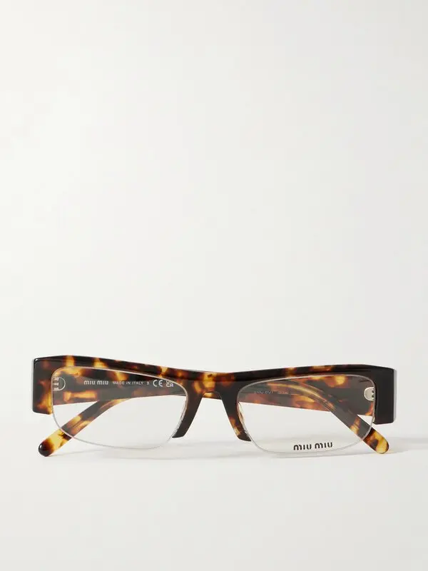 Miu Miu Vedette Square-frame Sunglasses - Tortoiseshell