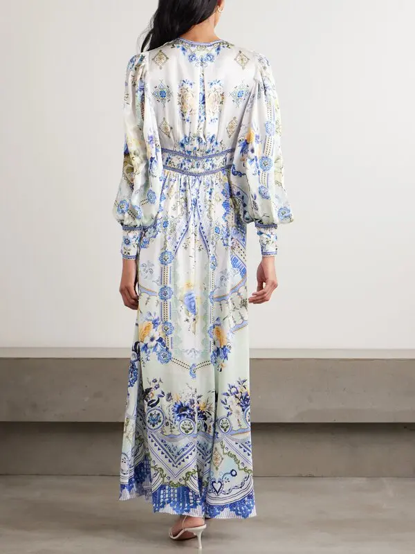 Camilla Crystal-embellished Printed Silk Maxi Dress
