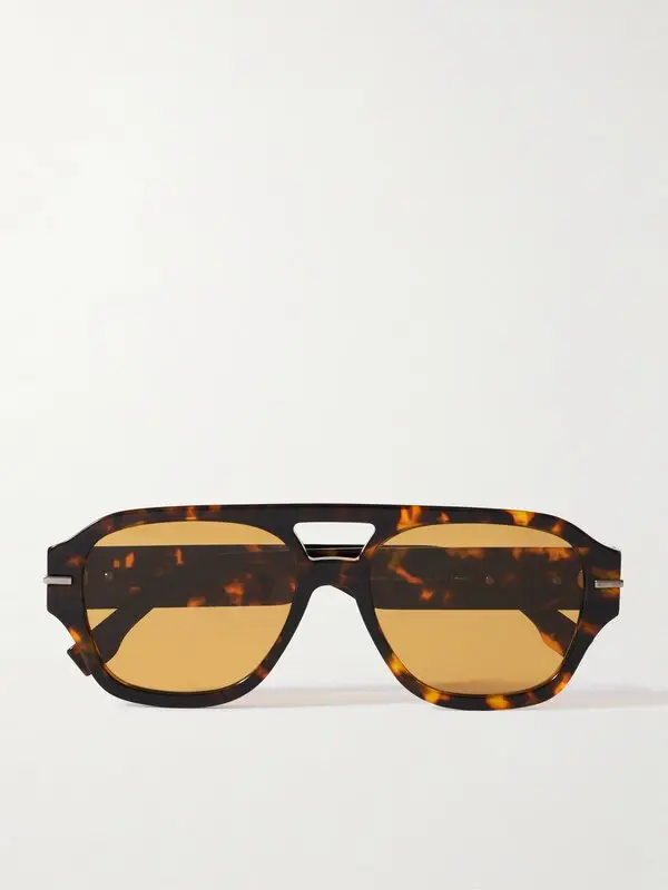 Fendi Fendigraphy Aviator-style Sunglasses - Tortoiseshell
