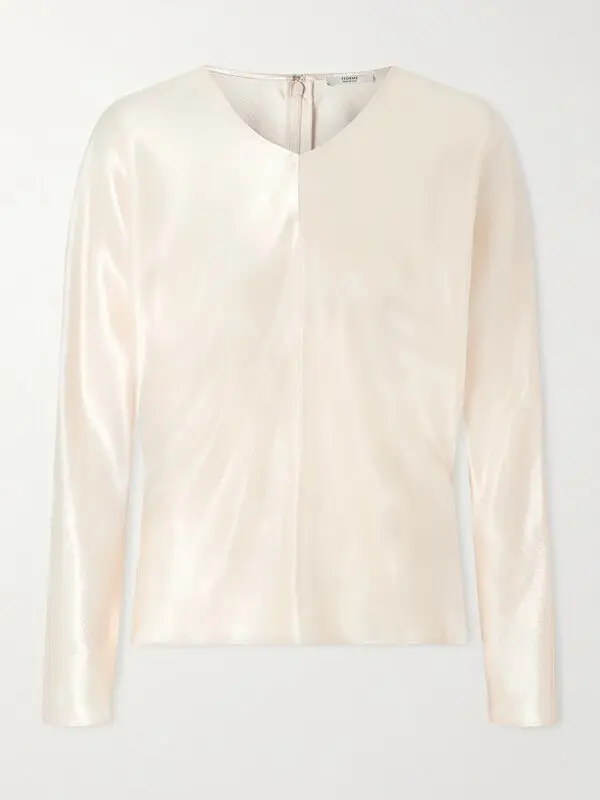 FFORME Gemma Satin Blouse - Cream