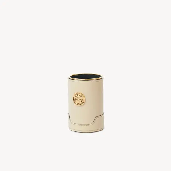 Chloé Perfume Case In Shiny Leather Single - Vegetal Beige
