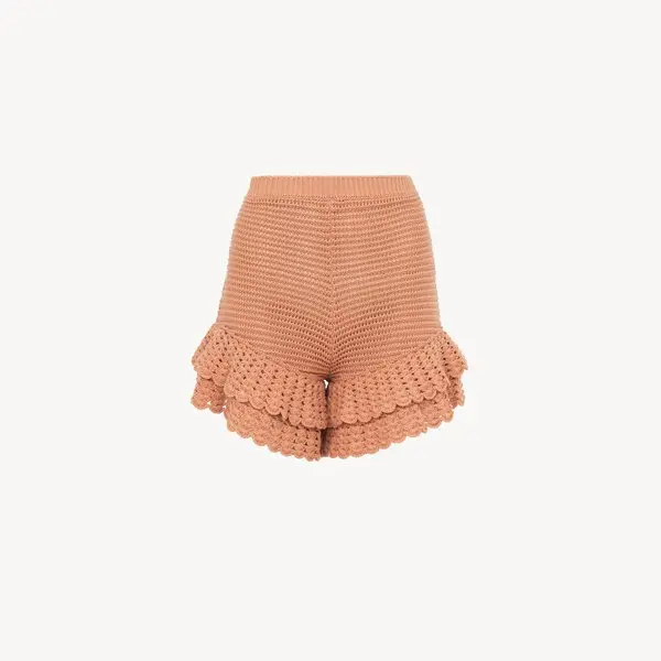 Chloé Crochet Knit Mini Shorts