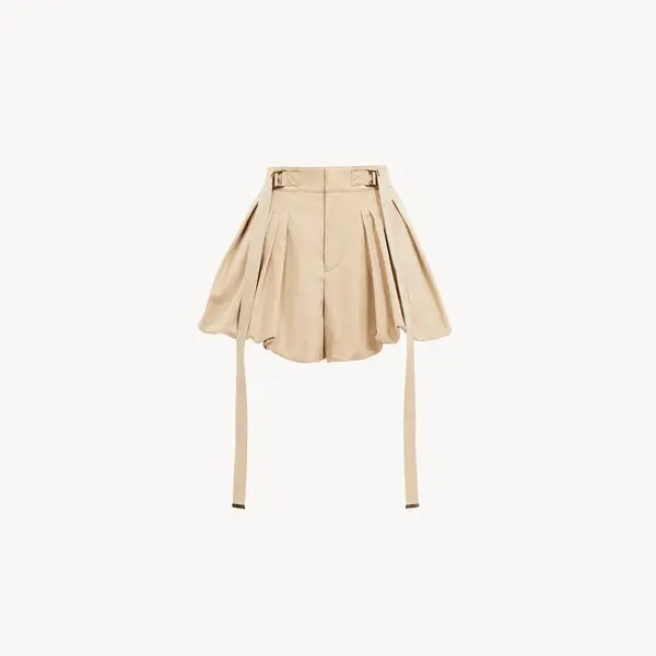 Chloé Mini Balloon Gabardine Shorts