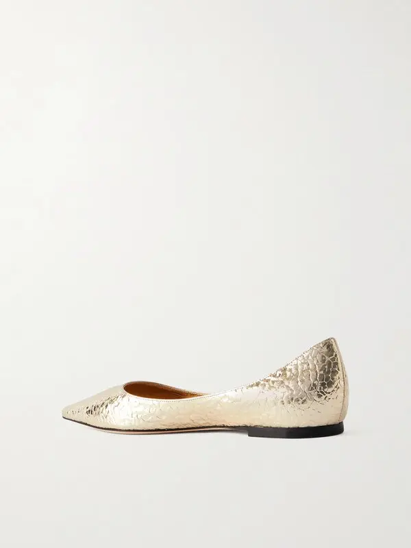JIMMY CHOO Love Metallic Ballet Flats