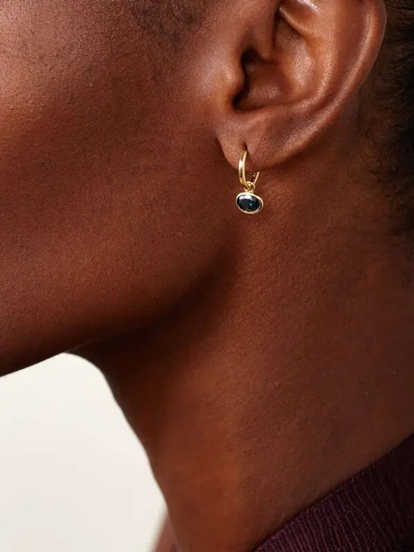 BY PARIAH Orbit 14-karat Gold Sapphire Hoop Earrings