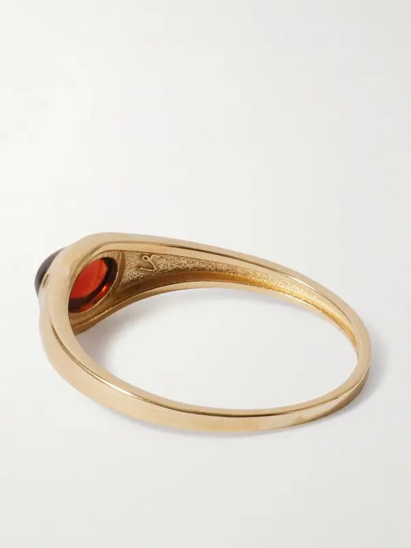 LOREN STEWART 14-karat Gold Garnet Ring