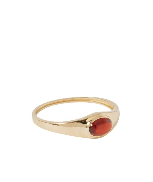 LOREN STEWART 14-karat Gold Garnet Ring - Red