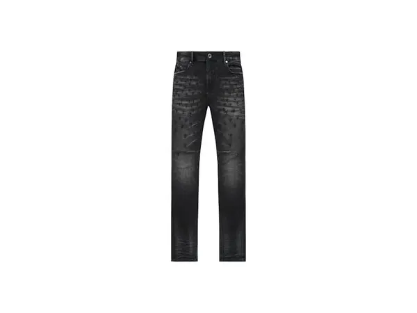 RtA Bryant Skinny Fade Allover Cross Jeans - Graphite