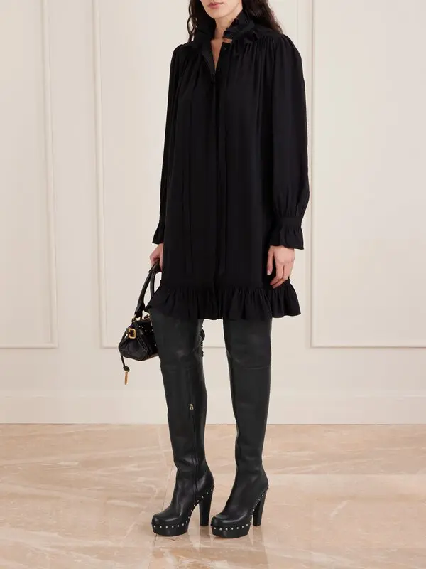 Chloé Studded Leather Over-the-knee Boots - Black