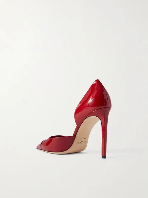 JIMMY CHOO Brigitte 100 Patent-leather Pumps - Red