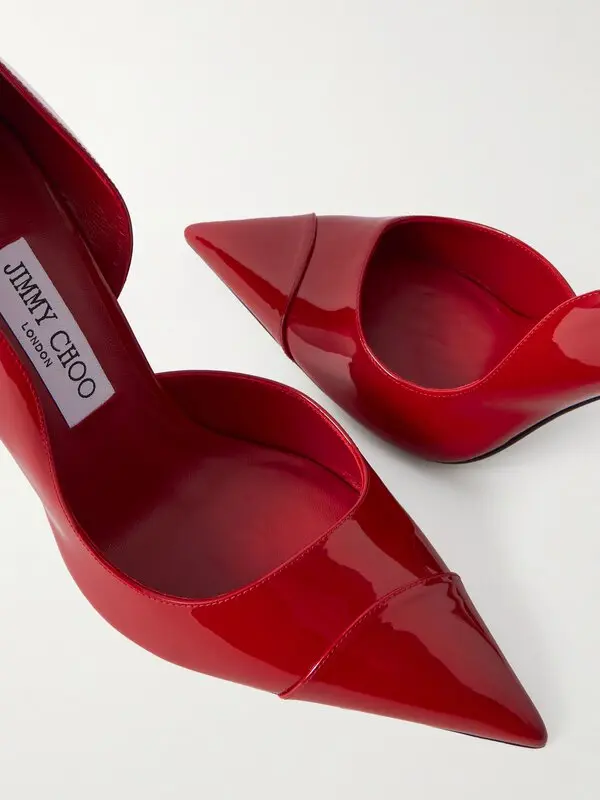 JIMMY CHOO Brigitte 100 Patent-leather Pumps - Red