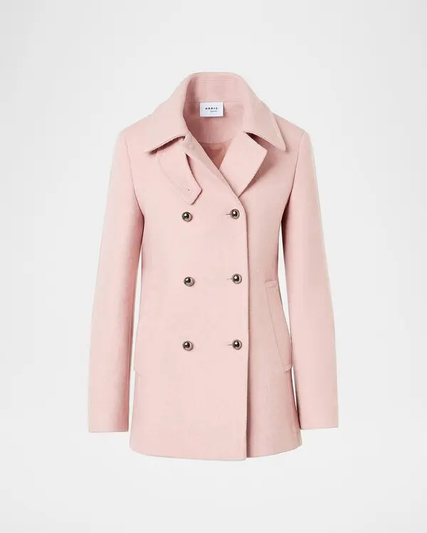 Akris Felted Wool Double-breasted Peacoat