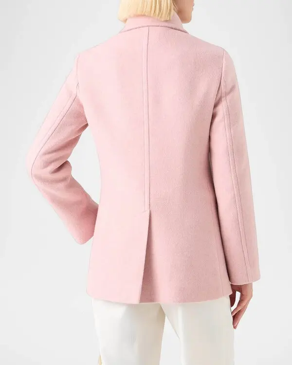 Akris Felted Wool Double-breasted Peacoat