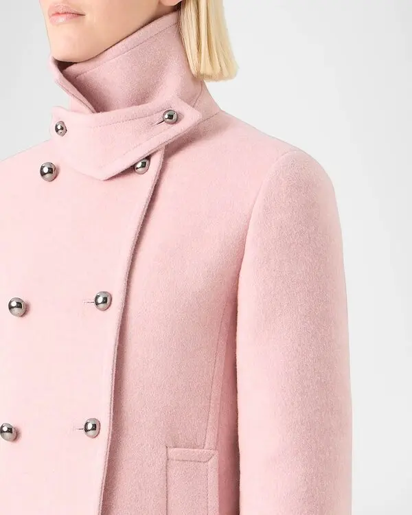 Akris Felted Wool Double-breasted Peacoat