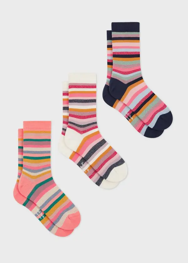 Paul Smith Swirl Stripe' Socks Three-pack