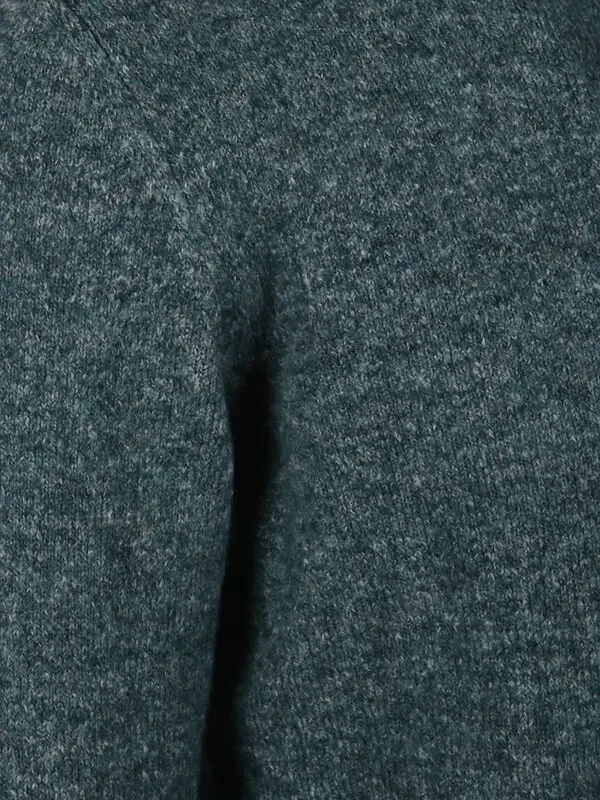 KANGRA Fine Wool Round Neck Sweater - Green