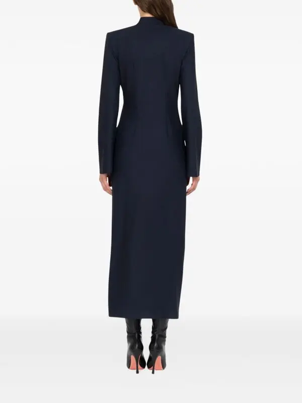 LES FILLES D'EVA Wool Pocket Shirt Dress - Blue