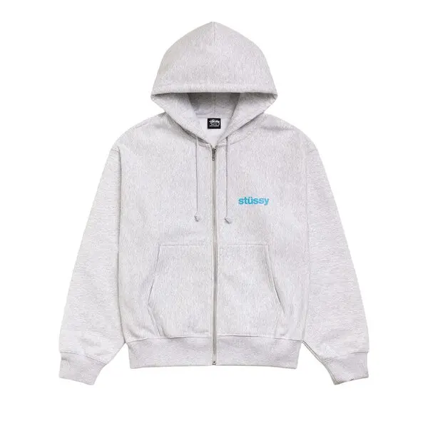 StÜssy Built Tough Zip Hoodie - Grey