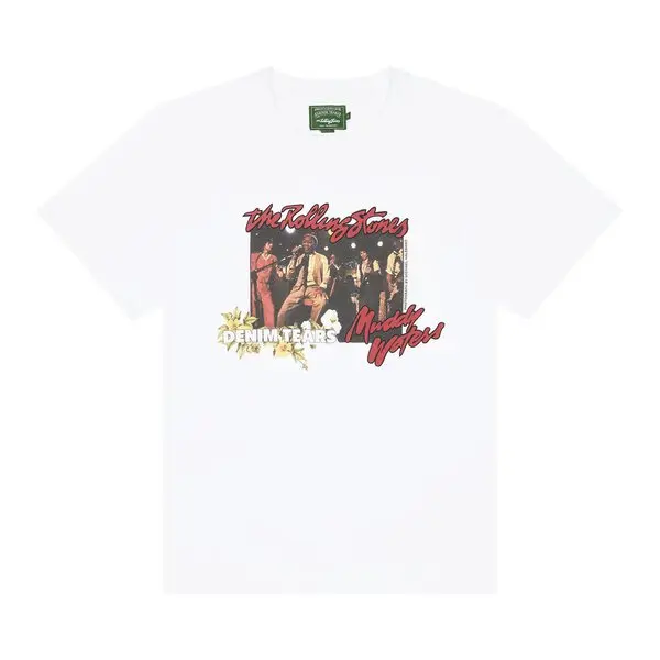 DENIM TEARS Muddy Waters Tee - White
