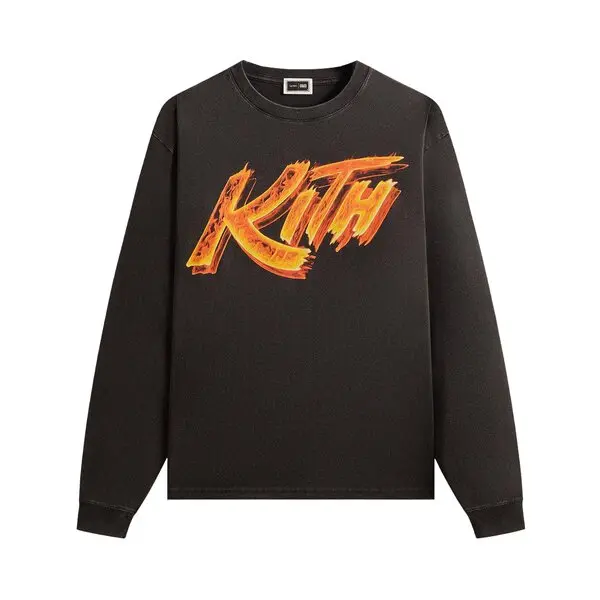 Kith X Capcom Street Fighter Flame Vintage Long-sleeve Tee