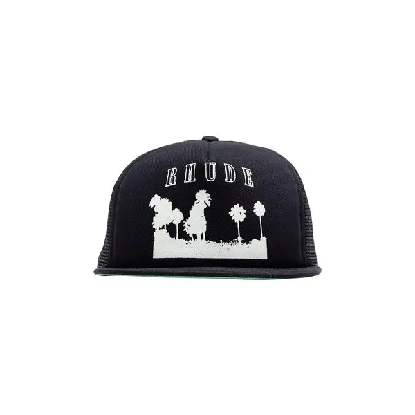 Rhude Thousand Palms Trucker Hat - Black