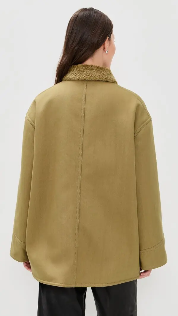 Nanushka Zonta Jacket - Yellow Khaki