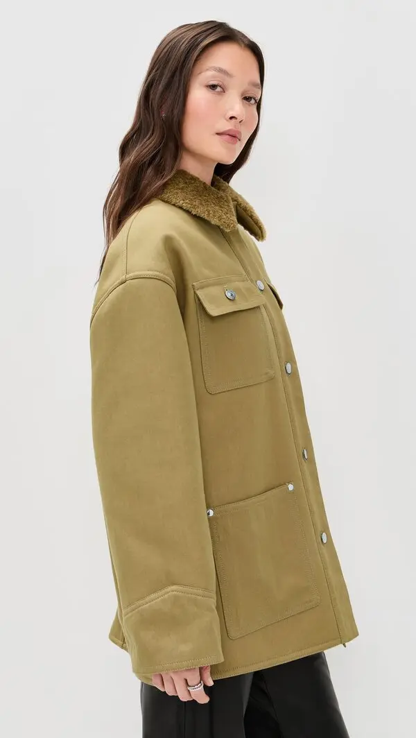 Nanushka Zonta Jacket - Yellow Khaki