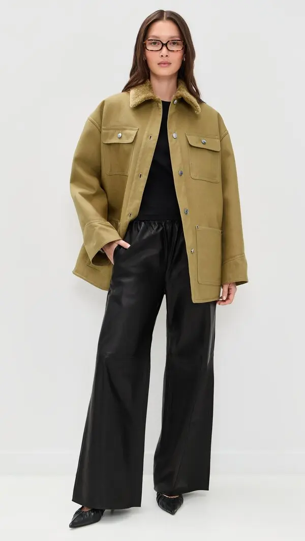 Nanushka Zonta Jacket - Yellow Khaki