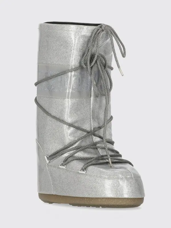 Moon Boot Lace-up Boots - Silver