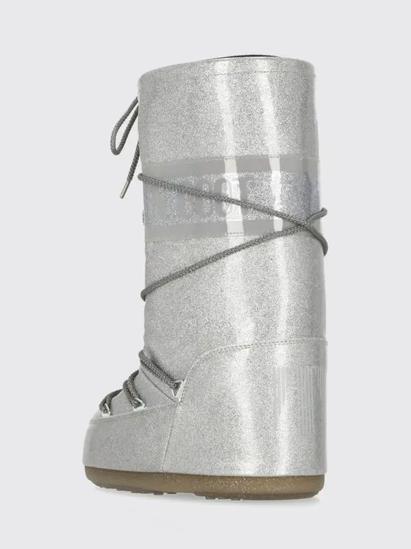 Moon Boot Lace-up Boots - Silver