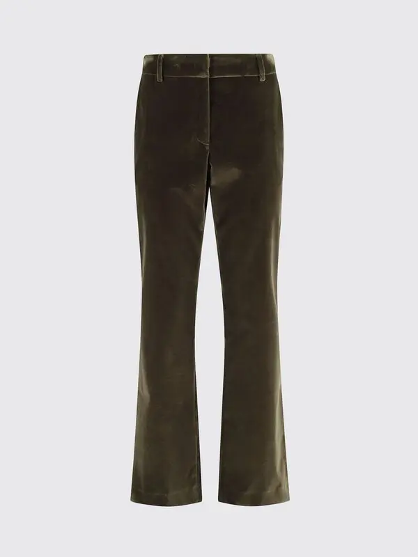 La DoubleJ Mid-rise Straight Leg Cotton Velvet Trousers