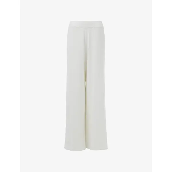 LEEM Elasticated-waist Wide-leg Knitted Trousers