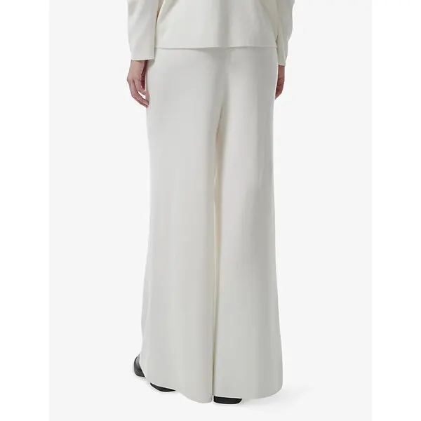LEEM Elasticated-waist Wide-leg Knitted Trousers