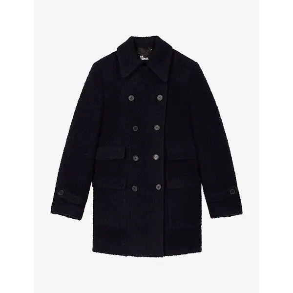 The Kooples Collared Wool-blend Button-down Coat